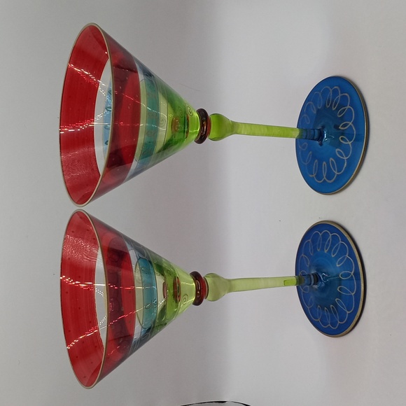 Pier 1 | Accents | Pier Confetti Hand Blown Painted Martini Glasses Set ...